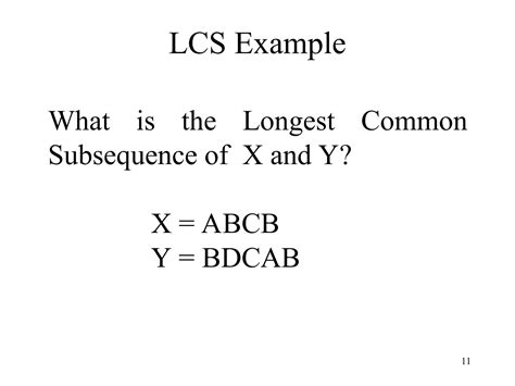 Lecture 13longest Common Subsequence Lcsppt