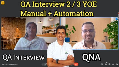 Software Testing Mock Interview 2 Yoe Manual Testing Automation Testing Qa Interview