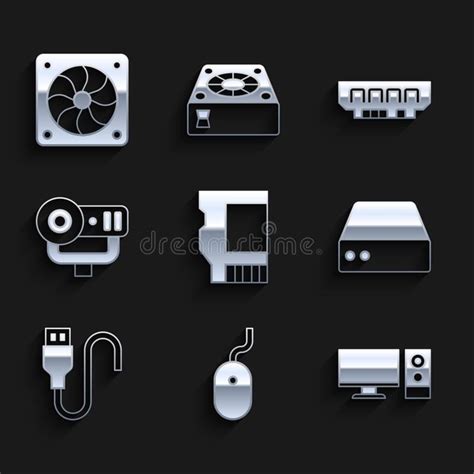 Set SD Card Computer Mouse Monitor Server Data Web Hosting USB