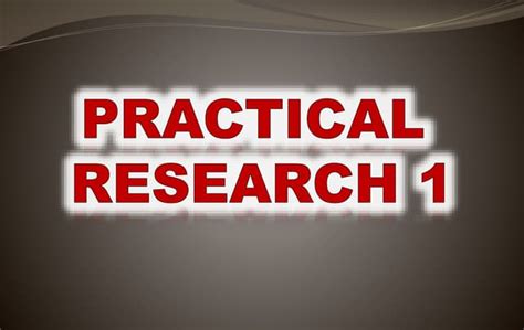 Practical Research 1 Week 5 Rational Of The Study Pptx