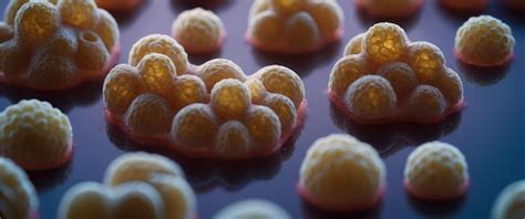 Microscopic View Of Clusters Of Chondrocytes In Defined Round Cavities Premium Ai Generated Image