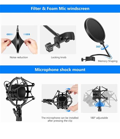 Neewer Usb Microphone Kit 192khz24bit Plugandplay Computer Cardioid