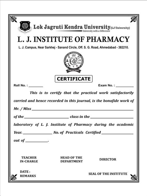 Journal Certificate Lj Pdf