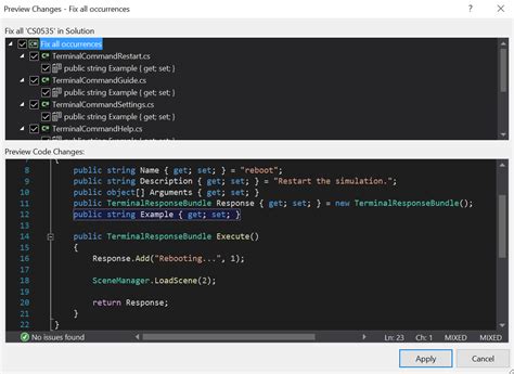 Visual Studio Adding A New Property In A C Interface After You Ve
