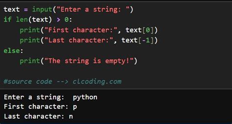 Write A Program That Takes A String As Input And Prints The First And Last Character Of The