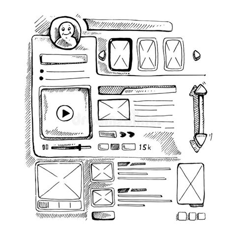 Doodle Wireframe Stock Illustrations 1410 Doodle Wireframe Stock