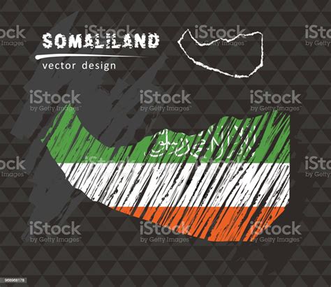 소말릴란드 국가 벡터 지도 스케치 분필 플래그입니다 스케치 분필 손으로 그려진된 그림 가장자리에 대한 스톡 벡터 아트 및 기타 이미지 가장자리 건축물 국기 Istock