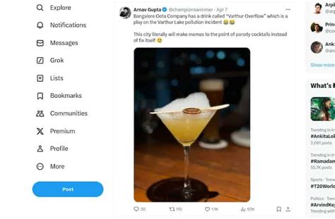 Bengaluru Diner Names Cocktail After Varthur Lake Pollution And The