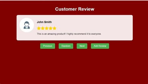 customer review app using html css and javascript with source code sourcecodester