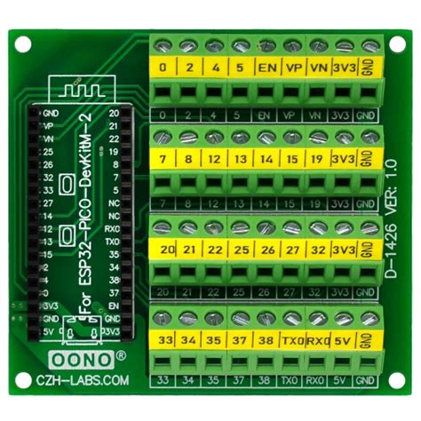 DIN Rail Mount Screw Terminal Block Breakout Module Board For ESP32 DevKitC