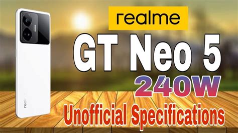 Realme GT Neo W Unofficial Specifications Philippines YouTube