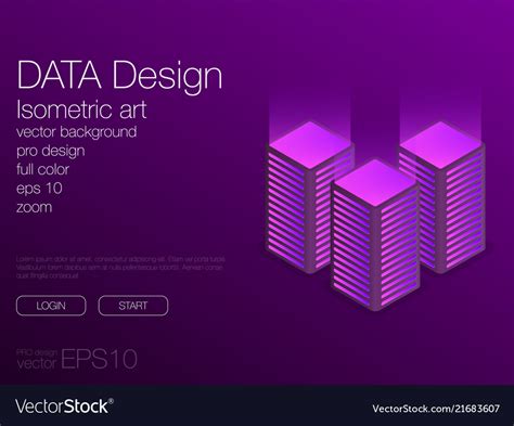 Ui Neon Isometric Stock Background Eps 10 Vector Image
