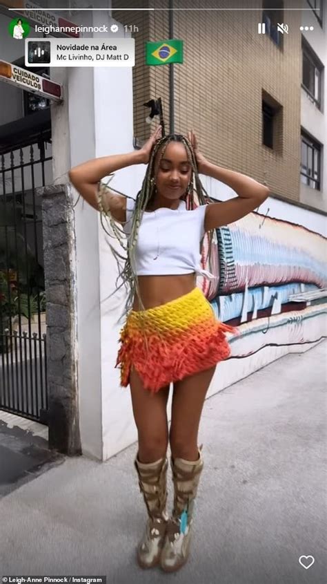Leigh Anne Pinnock Flaunts Her Fit Figure In Crop Top And Mini Skirt