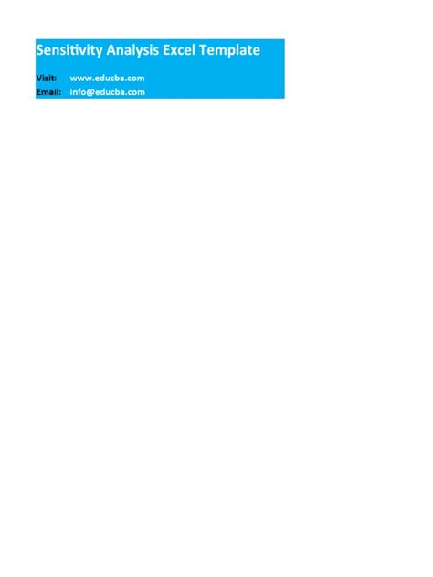 sensitivity analysis excel template pdf net present value trade