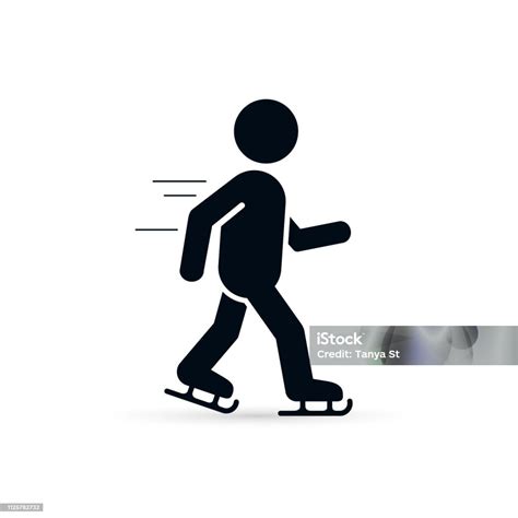 스케이팅 아이콘 스케이트 남자 실루엣 아이콘입니다 겨울 스포츠 아이스 스케이팅 벡터 일러스트 레이 션 Championship에 대한 스톡 벡터 아트 및 기타 이미지 Istock