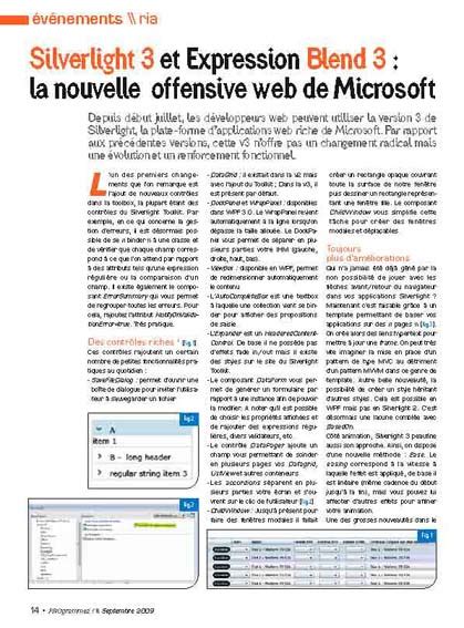 Silverlight 3 Et Expression Blend 3 La Nouvelle Offensive Web De Microsoft