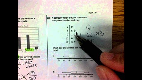 Making A Box And Whisker Plot From A Stem And Leaf Plot Avi Youtube