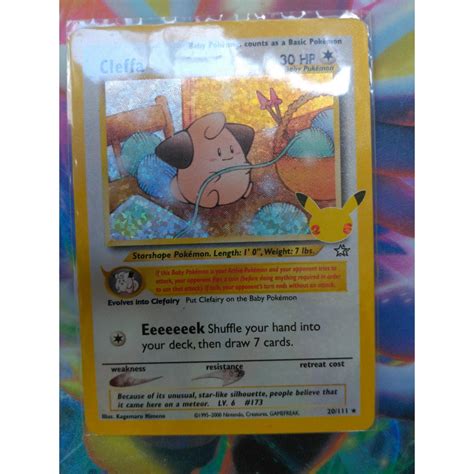Pokemon Cleffa Collectible Card November 20 Holo Rare Classic