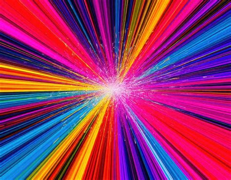 A Vibrant Burst Of Colors Creating An Abstract Explosion Effect Stock