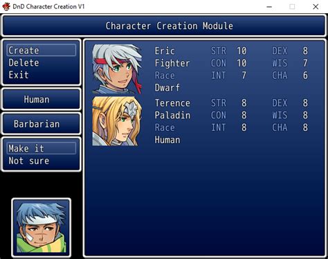 Dnd Character Creation Stat Point Distribution Rpg Maker Forums