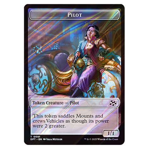 Magic The Gathering Aetherdrift Tokens Pilot 0001 Foil