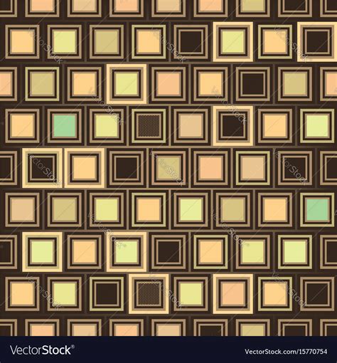 Abstract Geometric Form Pattern Square Ornament Vector Image