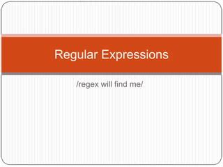 Ruby RegEx | PPT