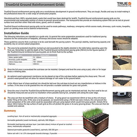 True Products Truegrid Ground Reinforcement Grids Gravel Grass Eco