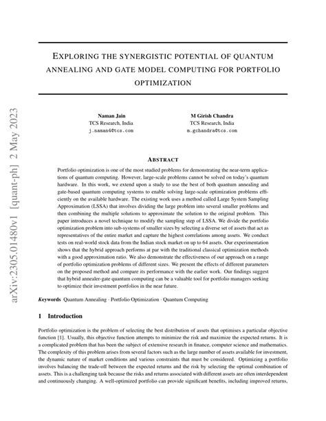 pdf exploring the synergistic potential of quantum annealing and gate