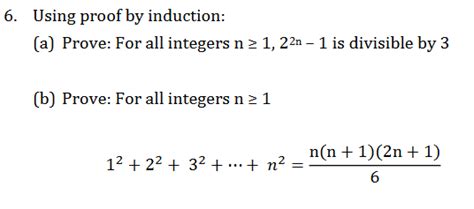 Solved Using Proof By Induction A ﻿prove For All Integers