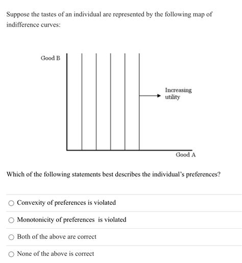 Solved Suppose The Tastes Of An Individual Are Represented