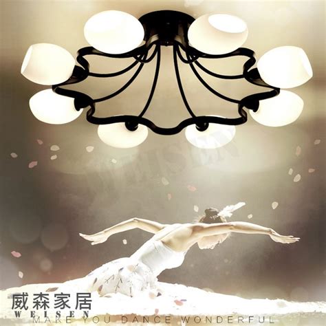 【威森家居】美式 黑鐵梅花吸頂燈 現貨實木鐵藝工業風現代簡約復古吊燈壁燈大廳客廳臥室燈具設計師檯燈 L170319 蝦皮購物