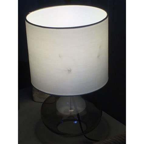 Simple Designs Glass Raindrop Table Lamp With Fabric Shade Bed Bath