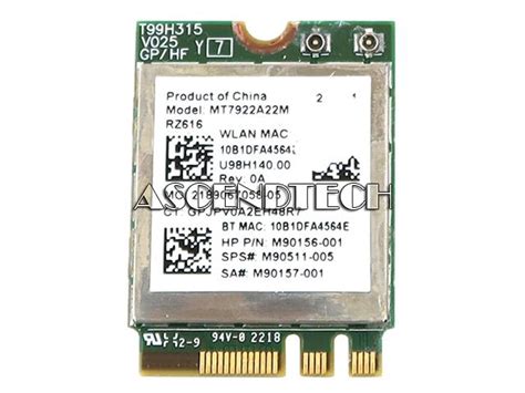 MT7922A22M RZ616 MediaTek MT7922A22M M 2 2230 WiFi Card