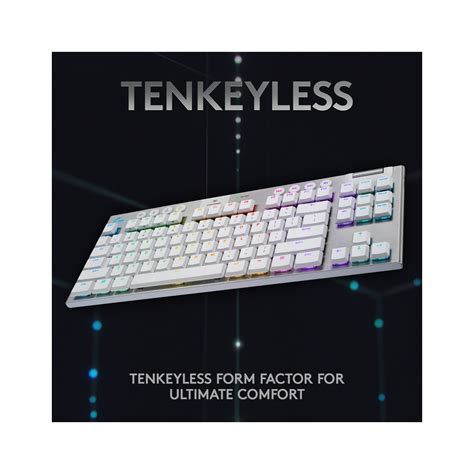 Logitech G915 Lightspeed Tenkeyless Trådløst Gamingtastatur Hvit Elkjøp