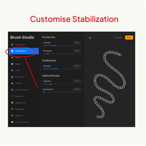 how to make a chain brush in procreate brush galaxy