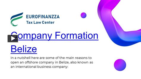 Ppt Legal Identity And Protection Of Company Formation Belize