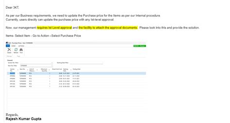 Item Purchase Price Updation Approval Requirement · Issue 860 · 3ktechgeneral · Github