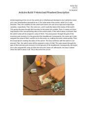 Arduino Project Motorized Pinwheel Description Docx Rohit Nair EGN C Arduino