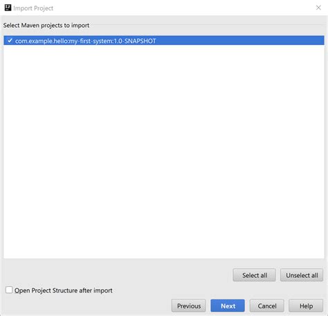 Java I Dont Get Import Project From Maven Dialog Stack Overflow