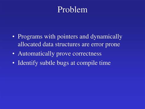 Compile Time Verification Of Properties Of Heap Intensive Programs Ppt Download