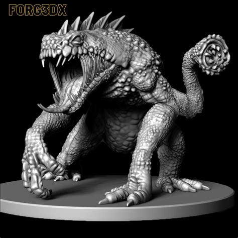 Fichier STL gratuit Monstre reptilien Design pour imprimante 3D à