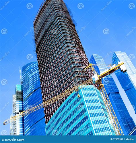 Construction Of Multistory Building Stock Image Image Of Glazing