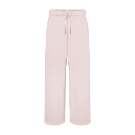 Cotton Fleece Classic Straight Leg Pant Barely Pink
