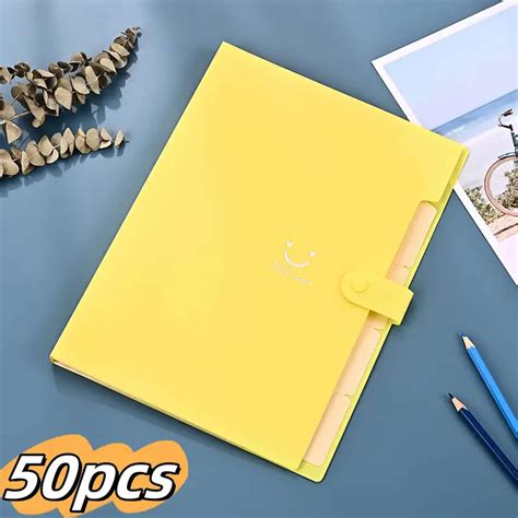 A4 Multi Layer Organ Bag File Folder Cute Smile File Storage Temu Australia
