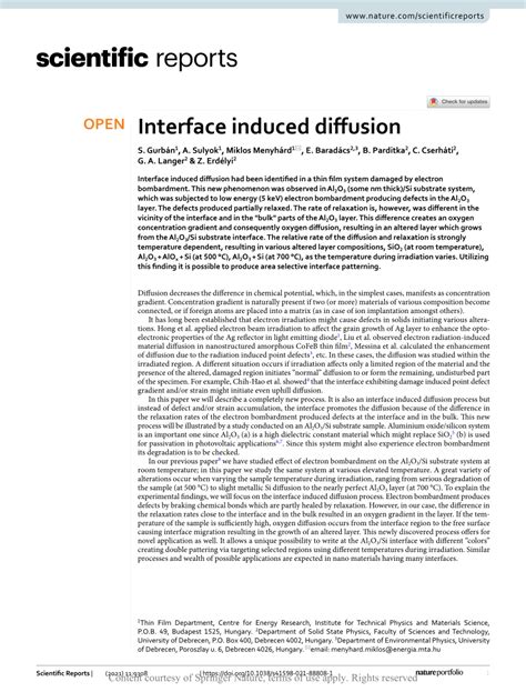 Pdf Interface Induced Diffusion