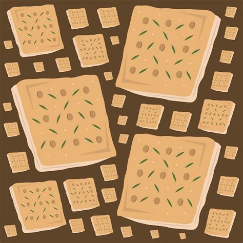Premium Vector Italian Focaccia Breads Vector Illustration