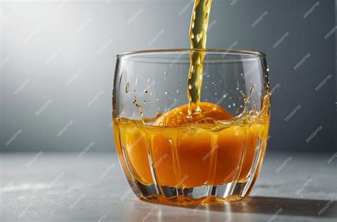A Closeup Of Orange Juice Dripping Down The Sid Premium Ai Generated