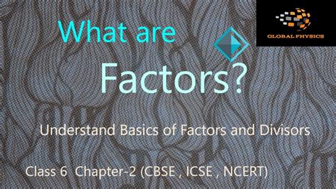 Factors Class 6 Cbse Icse Ncert Youtube