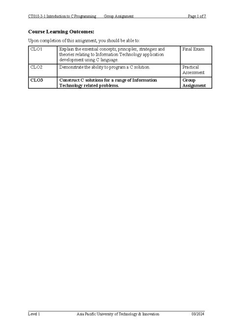 Icp Group Assignment Question Course Learning Outcomes Upon